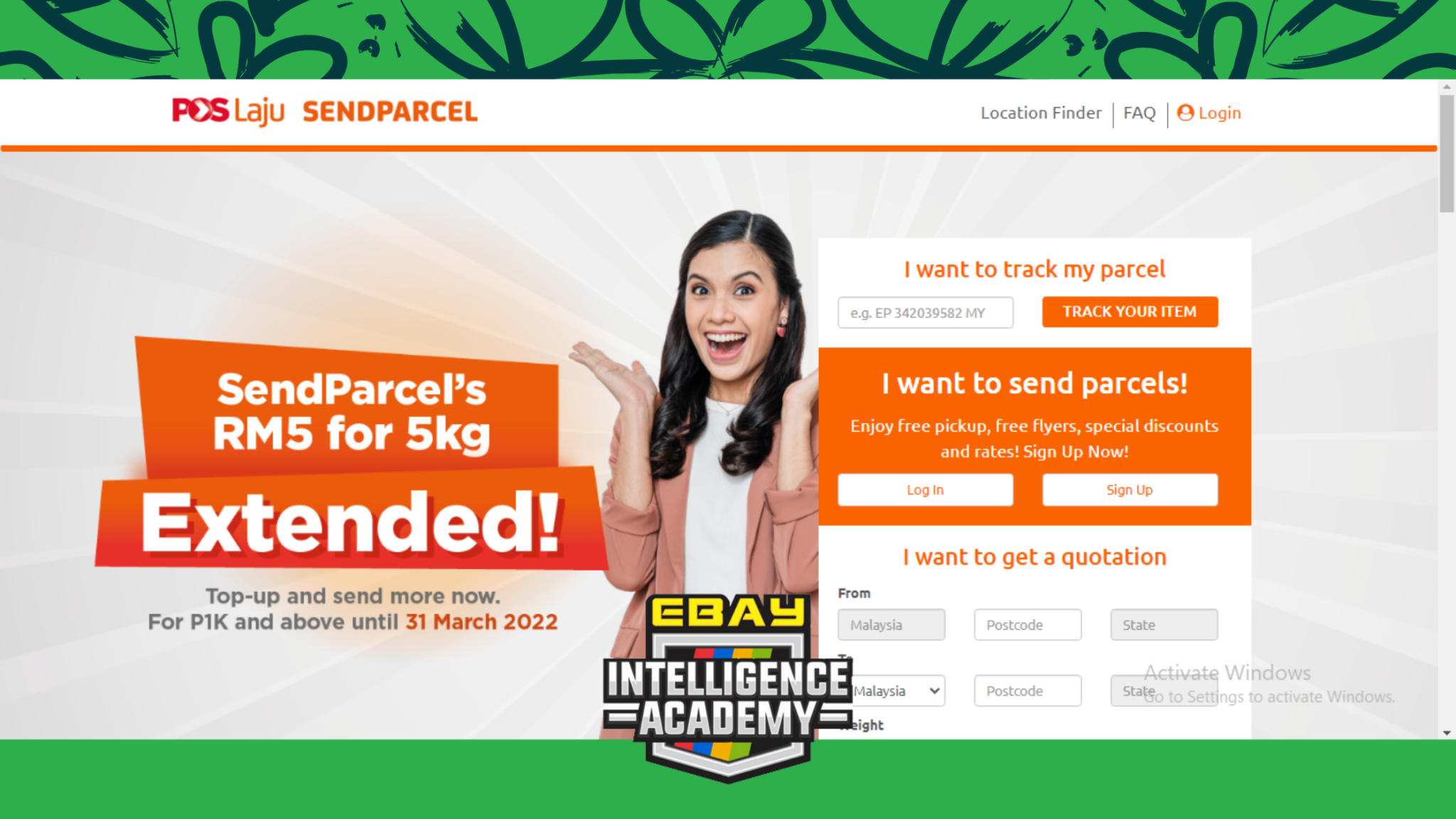 Cara Pos Barang Guna Pos Laju Online SendParcel - Portal Perniagaan Anda